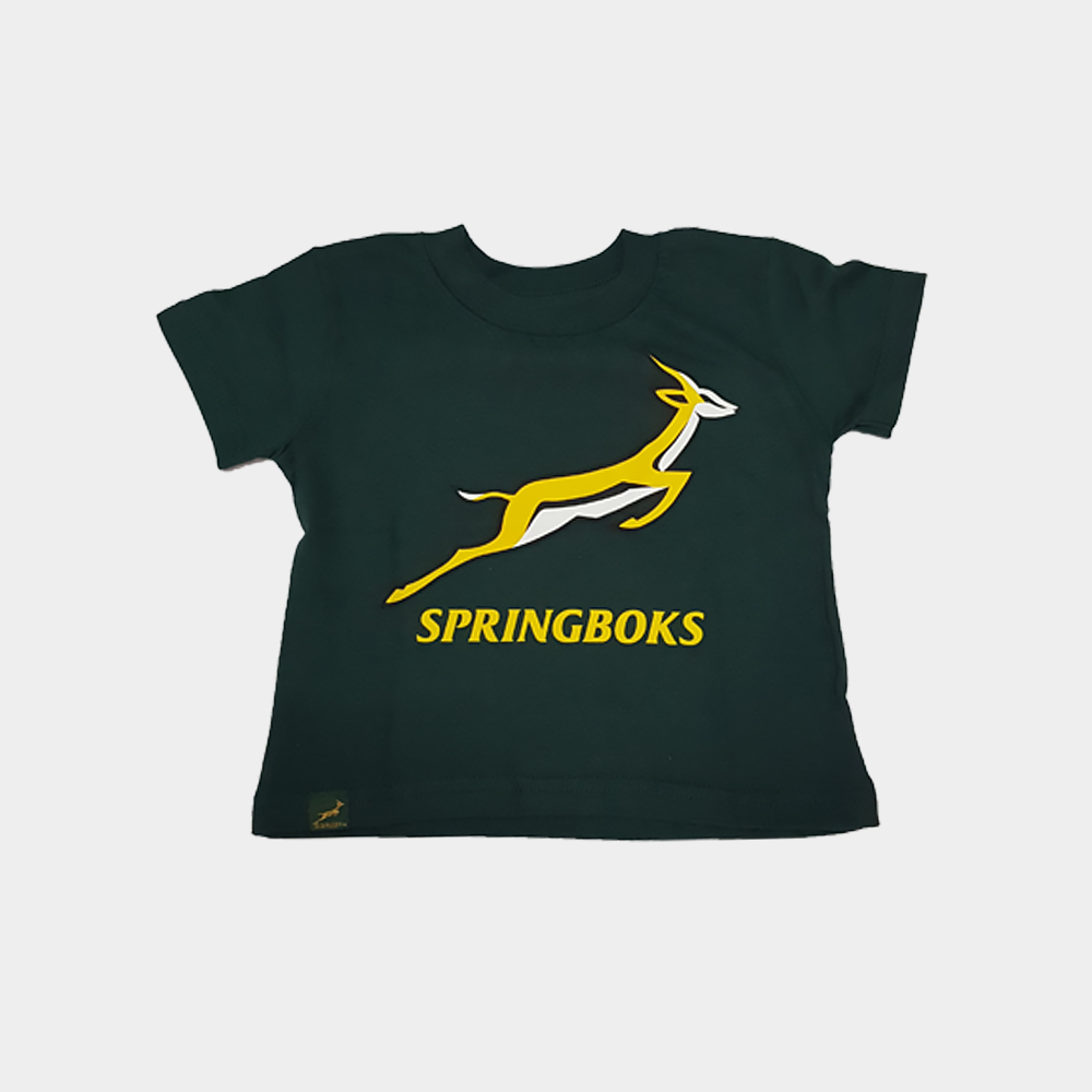 SPRINGBOK S/S GRAPHIC TEE INFANTS GREEN - Tryandscore Sports (Pty) Ltd