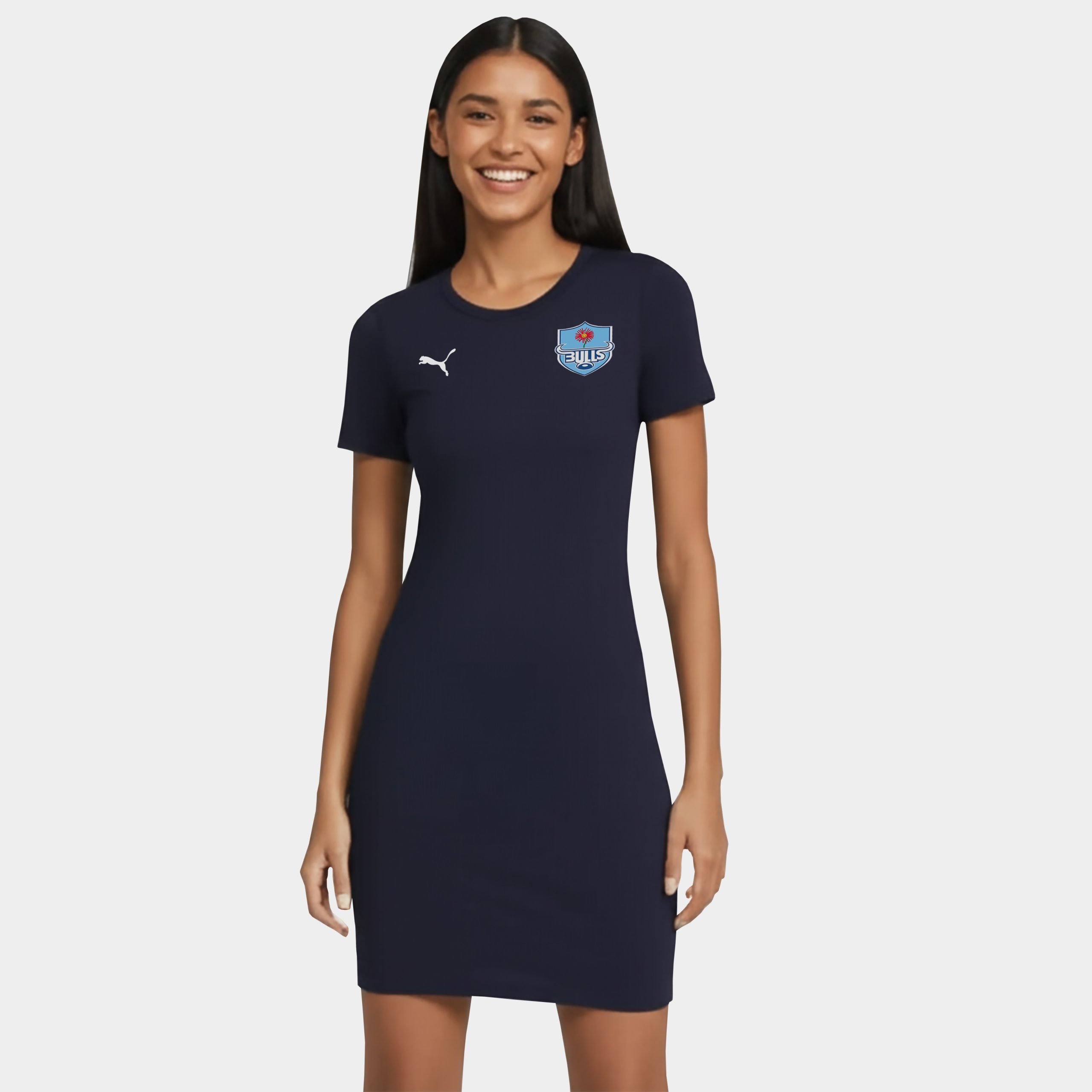BLUE BULLS LADIES SLIM TEE DRESS NAVY - Tryandscore Sports (Pty) Ltd